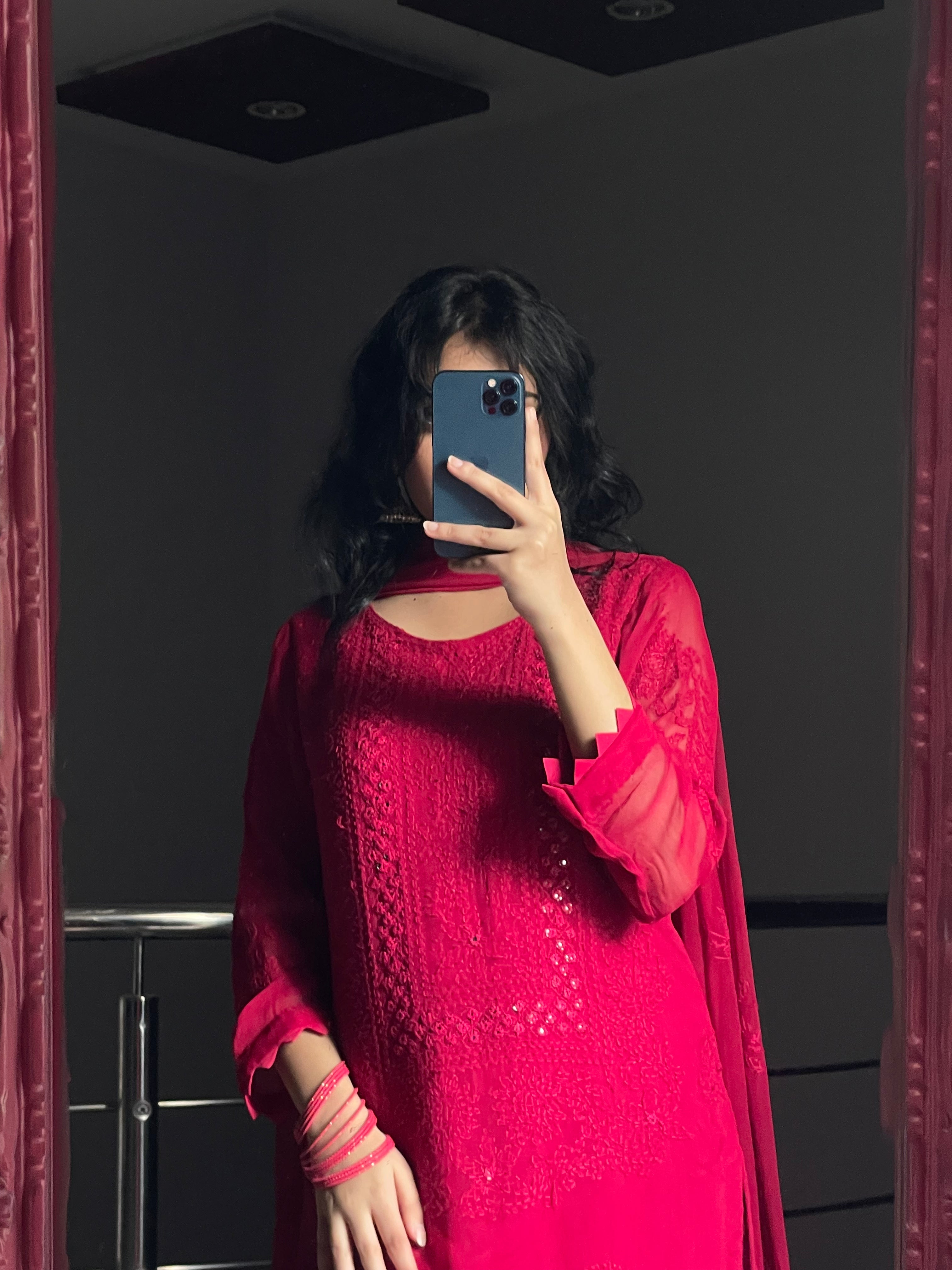 Shadow Sheesha Gala Work & Chikenkari 2 Pcs Dress KS1123489 ...