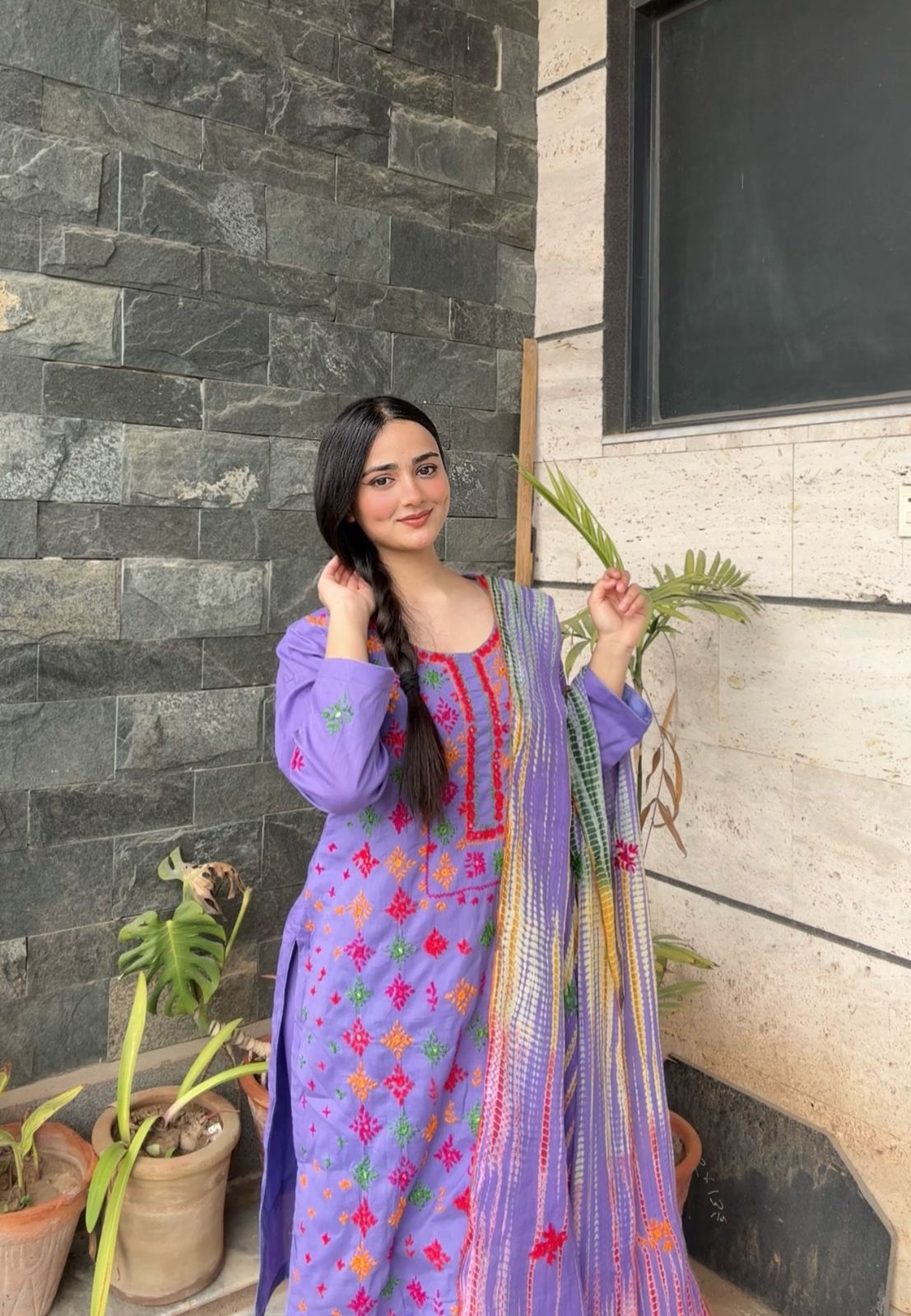 Lawn Handamde Afghani Tanka Mirror Work Gala & Botti Jaal KS0225112 ...